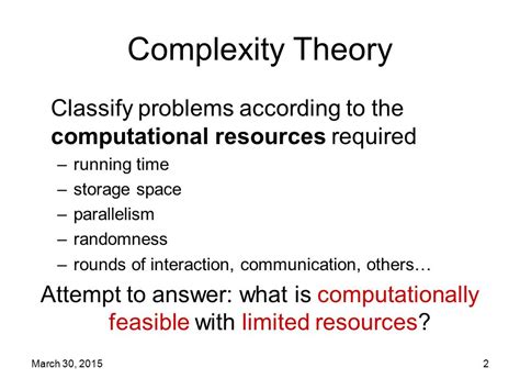 Complexity Theory