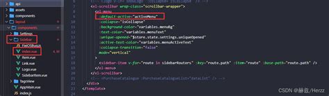 vue element admin之一二级菜单选中状态保持 el menu默认选中第一个 csdn博客
