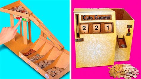 Diy Cardboard Coin Counter And Sorting Machine