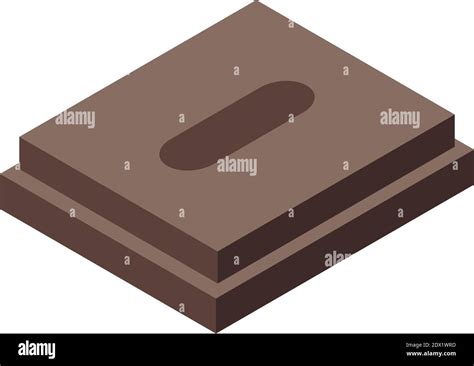 Piece Chocolate Bar Icon Isometric Of Piece Chocolate Bar Vector Icon