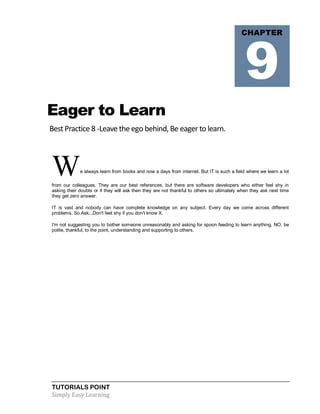 Developers Best Practices Tutorial Pdf