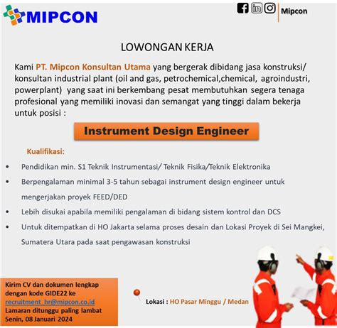 Instrument Design Engineer Pt Mipcon Konsultan Utama Medan Ika Um