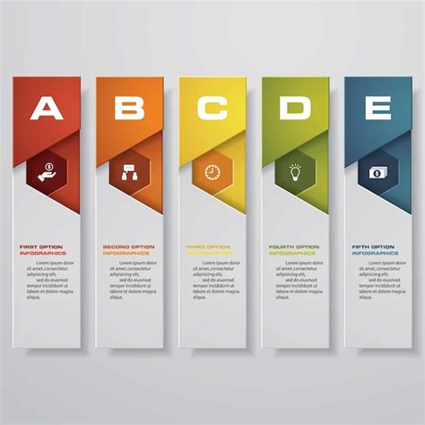 Premium Vector 5 Options Presentation Infographics Template