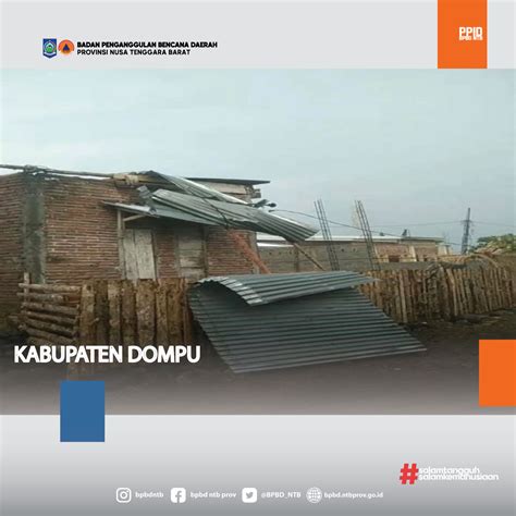 SiAGA Hujan Disertai Angin Kencang Mengakibatkan Rumah Rusak Dan