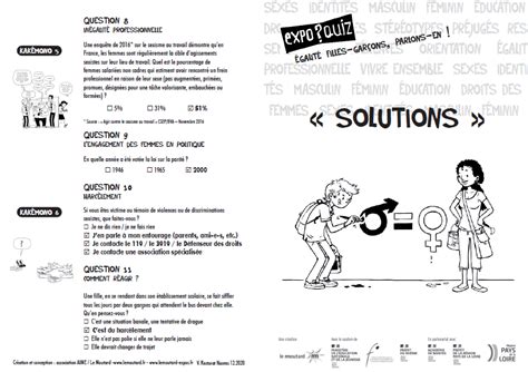 Expo quiz égalité filles garçons au CDI du au décembre Lycée Gabriel Guist hau