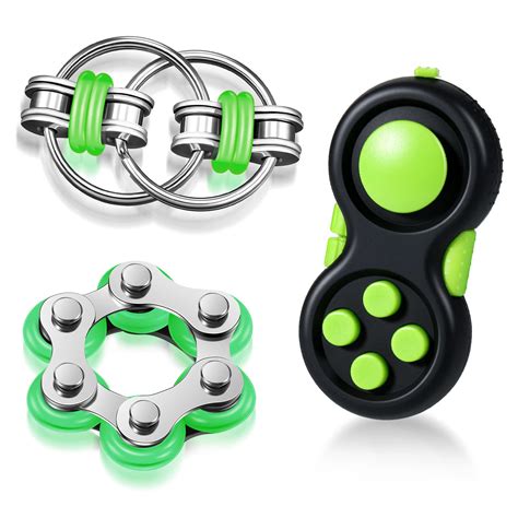 3 Pieces Handheld Mini Fidget Toy Set Includes Six