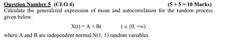 Solved Ouestion Number Clo Marks Calculate The