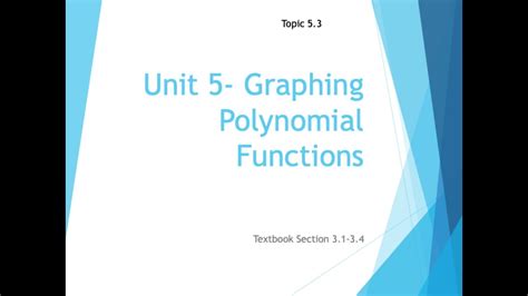 Graphing Polynomial Functions YouTube