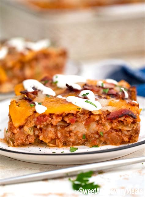 Stuffed Cabbage Casserole Recipe Video Sweet And Savory Meals