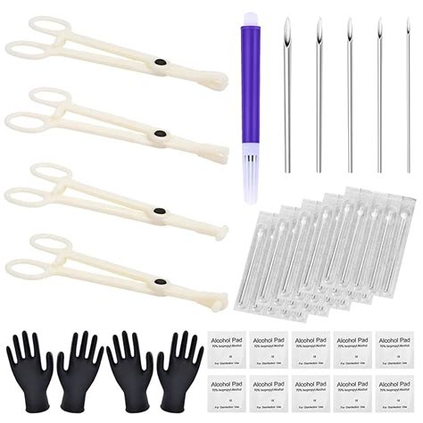 Piercing Kit 42 Piercing Needles Kit With 25 Piercing