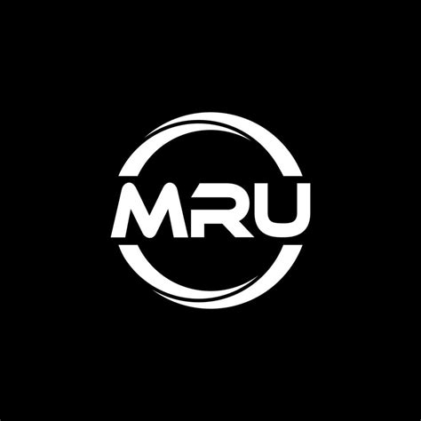 Mru Letter Logo Design In Illustration Vector Logo Calligraphy