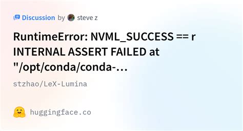 Stzhaolex Lumina · Runtimeerror Nvmlsuccess R Internal Assert