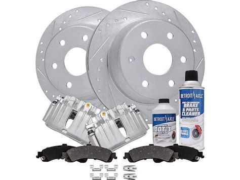 Rear Brake Pad Rotor And Caliper Set Compatible With 2001 2003