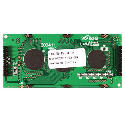 4x20 character lcd stn gray display h1z with white side backlight