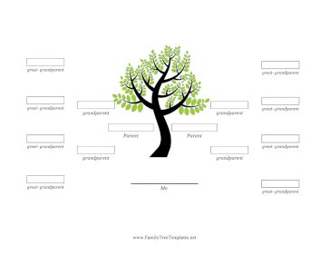 4 Generation Gender Neutral Family Tree Template