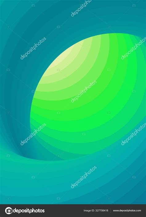 Green Blue Swirl Wormhole Vortex Twist Generative Art Background