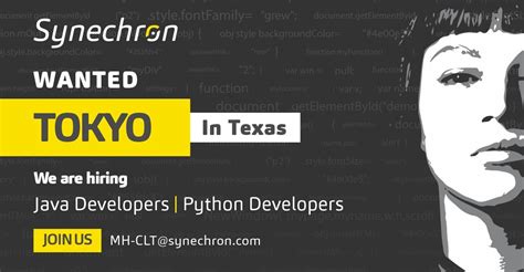 Synechron On Linkedin Tokyo Texas Tokyo Python Texas