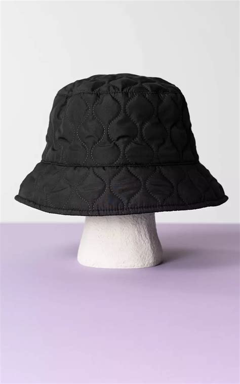 Quilted Bucket Hat Black Guts And Gusto Gutsgustocom