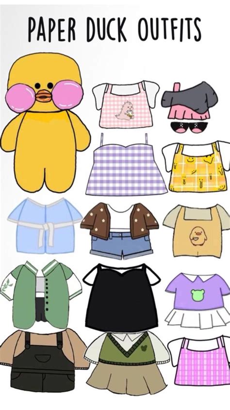 Paper Duck And Clothes 2024 Bebek ördekler Kağıt Oyuncak Bebek