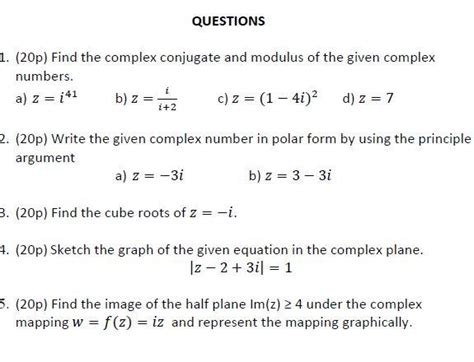 Solved P Find The Complex Conjugate And Modulus Of Chegg