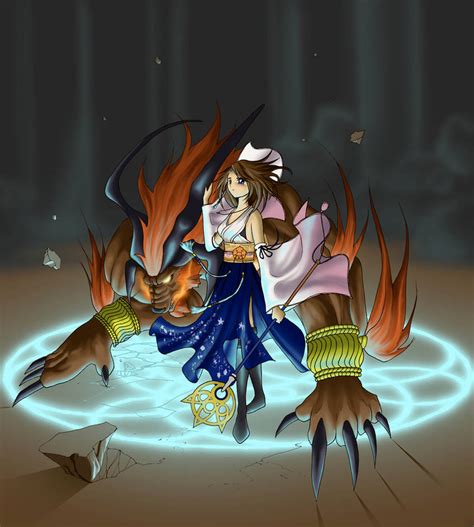 Yuna And Ifrit By Tillwolfster On Deviantart