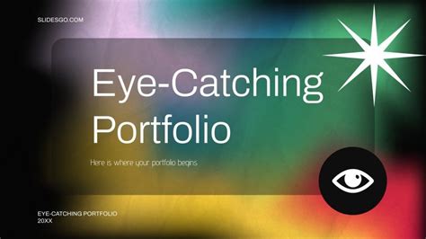 Eye Catching Portfolio Google Slides Powerpoint Template