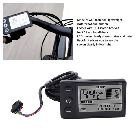 Electric Lcd Display Meter 24v 36v 48v Ebike Lcd Display Control Panel With Sm Plug Waterproof