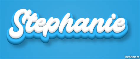 Stephanie Text Effect And Logo Design Name
