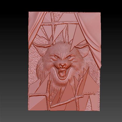 Wolf Relief 3d Stl Model For Cnc Router Engraver Atcam Aspire Cnc F