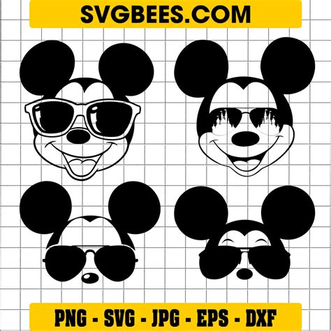 Mickey Mouse With Sunglasses Svg By Svgbees Svg Files For Cricut Get