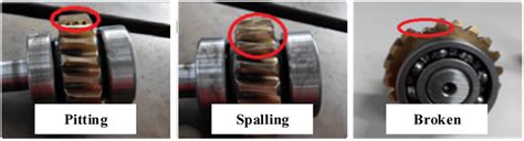 artificial worm gear fault specimens download scientific diagram