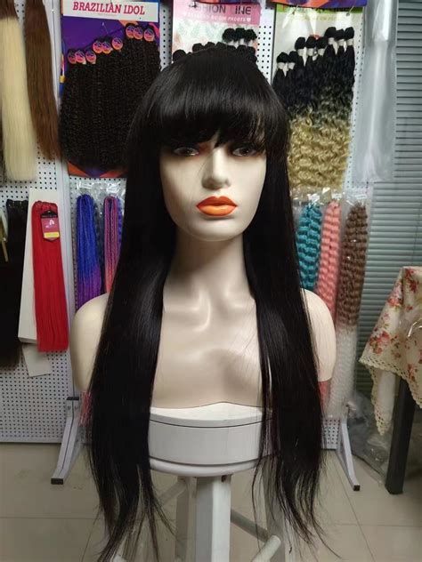 Glueless Brazilian Hair Fringe Virgin Human Hair Wigs With Bang Human Hair And Remy Hair Wig Price