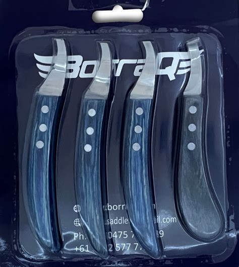 Set Of 4 Farrier Hoof Knife Eye Loop Knifes Steel Grade 40 41