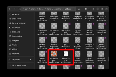 put the ubuntu logo instead of the 9 squares on the show applications