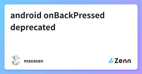 Android Onbackpressed Deprecated