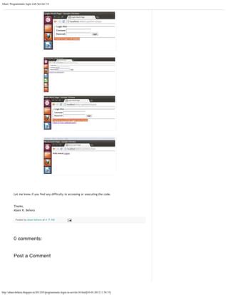 Programmatic Login With Servlet Pdf