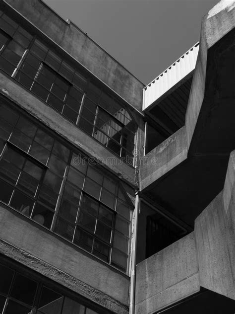 Abstract Detail On An Angular Concrete Building Stock Image Image Of Concrete Industrial