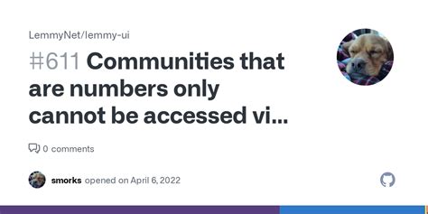 communities that are numbers only cannot be accessed via url · issue