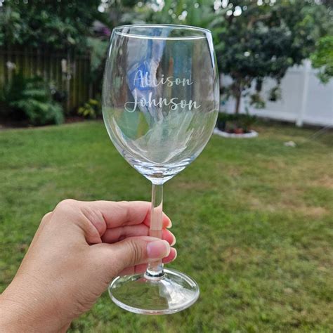 Custom Engraved Wine Glasses Personalized With Text And Photo Unique