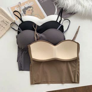 夏季冰丝美背内搭一体式胸垫吊带背心女士无钢圈聚拢内搭外穿抹胸 阿里巴巴