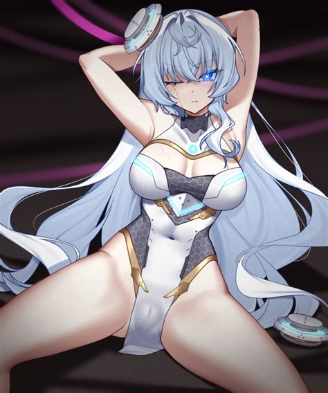 Rule 34 Armpits Arms Behind Head Arms Up Bare Arms Blue Eyes Blurry