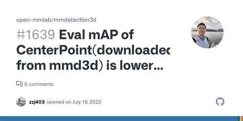 Eval Map Of Centerpointdownloaded From Mmd3d Is Lower Than The Number On The Page · Issue