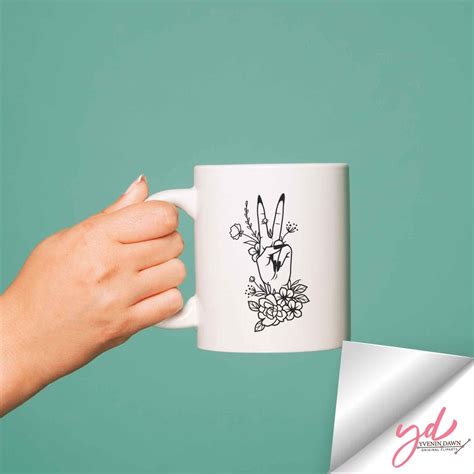 Floral Peace Sign Svg Wildflower Svg Peace Sign Peace Etsy