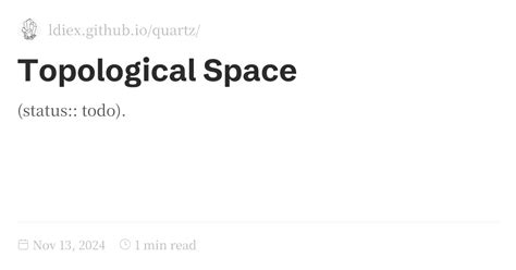 Topological Space