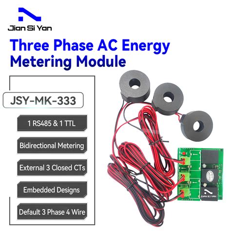 China Jsy Mk 333 Three Phase Electric Energy Meter Module 80a Rs485 Ttl