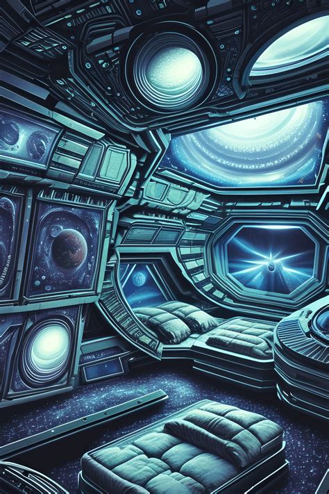 Bedroom Of Alien Spaceship Hyper Detailed Ultra Intricate Overwhelming Realism · Creative Fabrica