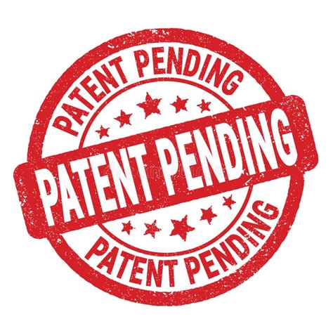 Patent Pending Text Written On Red Round Stamp Sign Stock Illustration