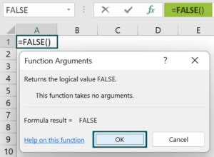 FALSE Excel Function Formula Examples How To Use