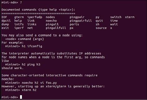 Available Commands In Mini Ndn Download Scientific Diagram