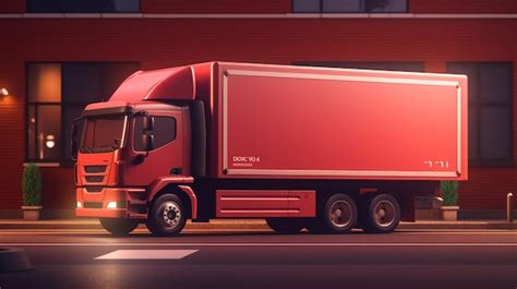 Premium Ai Image Modern Delivery Truck Ai Generated